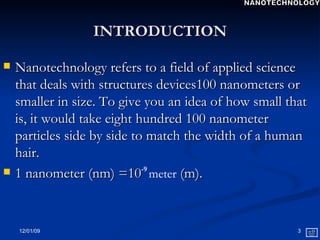 nano science and nano technology | PPT | Science