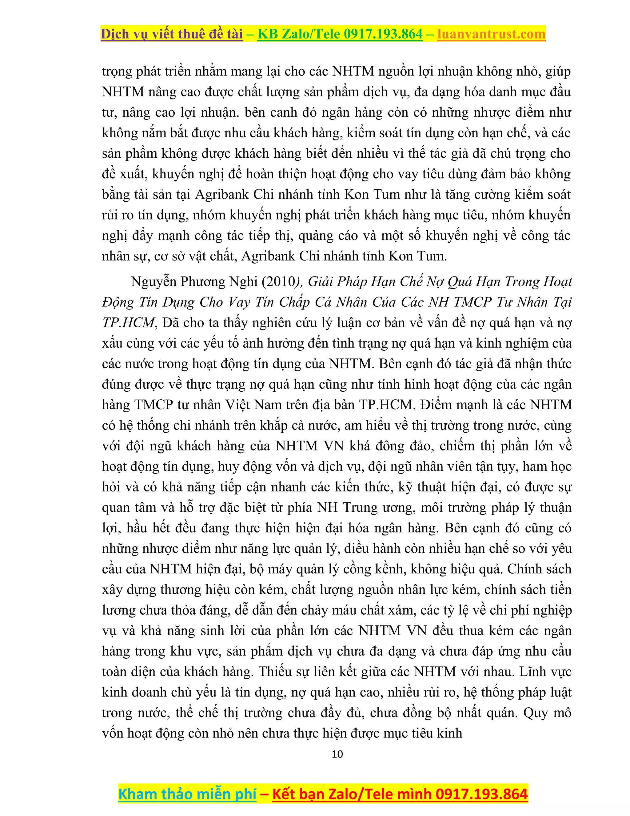 Nâng cao hiệu quả hoạt động cho vay tiêu dùng tín chấp tại ngân hàng thương mại Phương Đông.doc