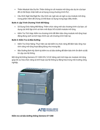 Nâng cấp và mở rộng PLC S7-1200 CPU 1212C Siemens | PDF | Free Download