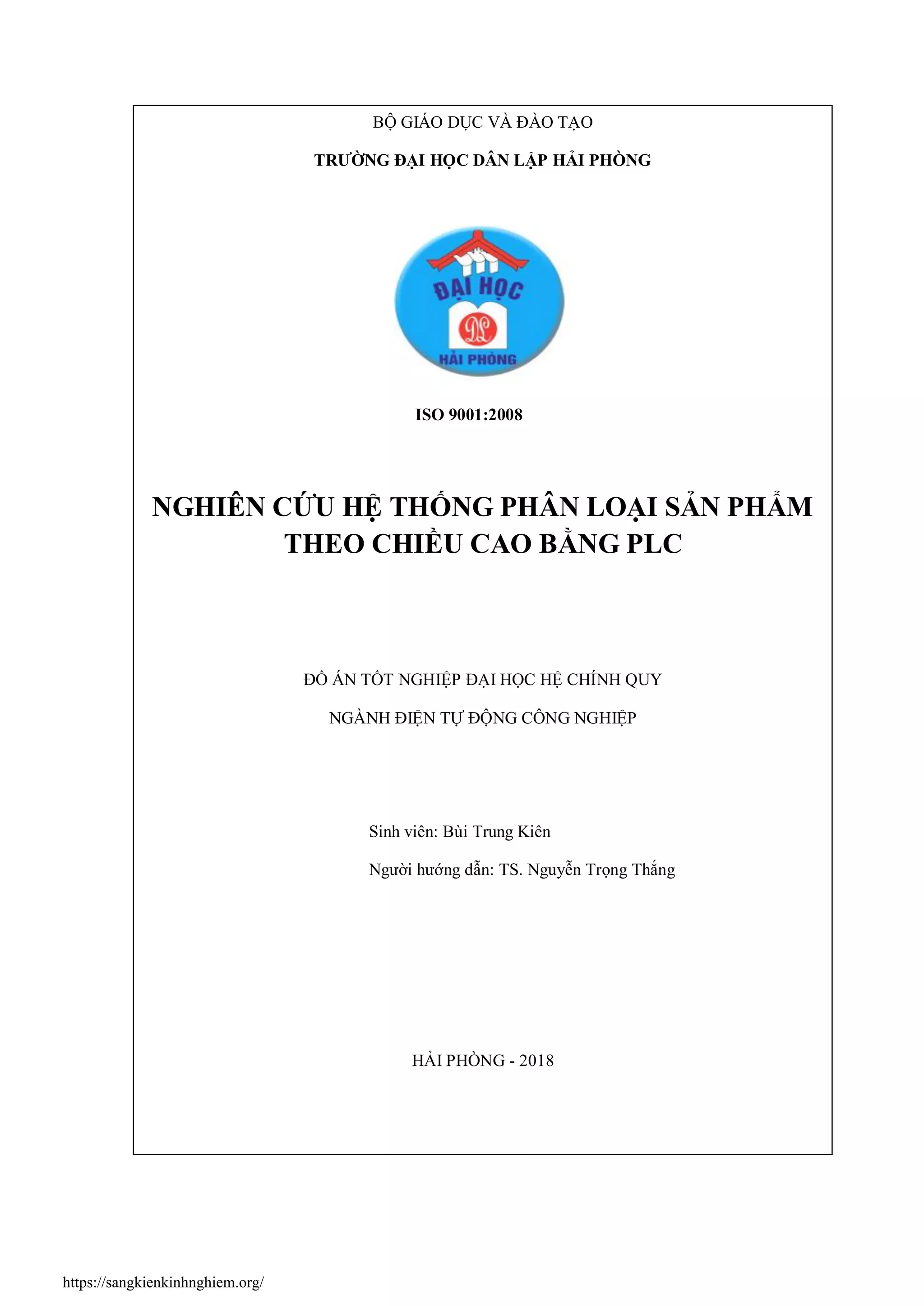Đồ án Nghiên cứu hệ thống phân loại sản phẩm theo chiều cao bằng PLC | PDF