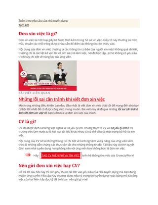Nên gửi đơn xin việc hay CV cho nhà tuyển dụng khi xin việc.pdf