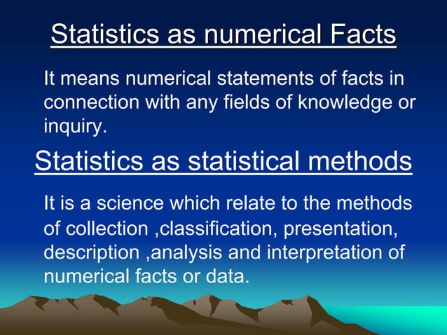 Introduction to Statistics