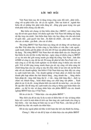 đề áN nhãn hiệu của sản phẩm bảo hiểm nhân thọ | PDF