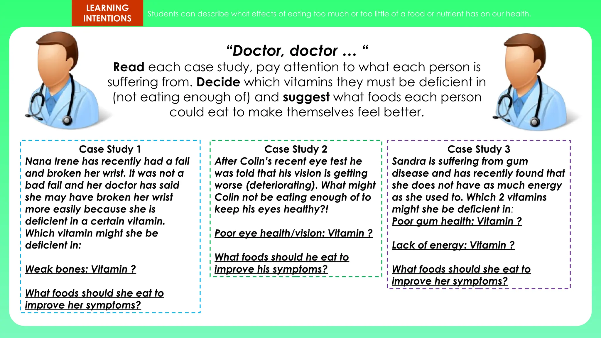 NN - Nutrient Excess & Deficiencies Nutritional Needs of others | PPTX
