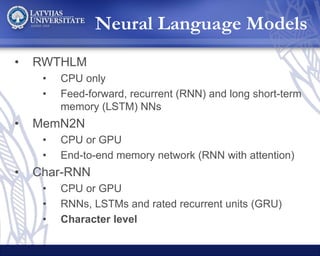 Neural Network Language Models for Candidate Scoring in Multi-System Machine Translation | PPT