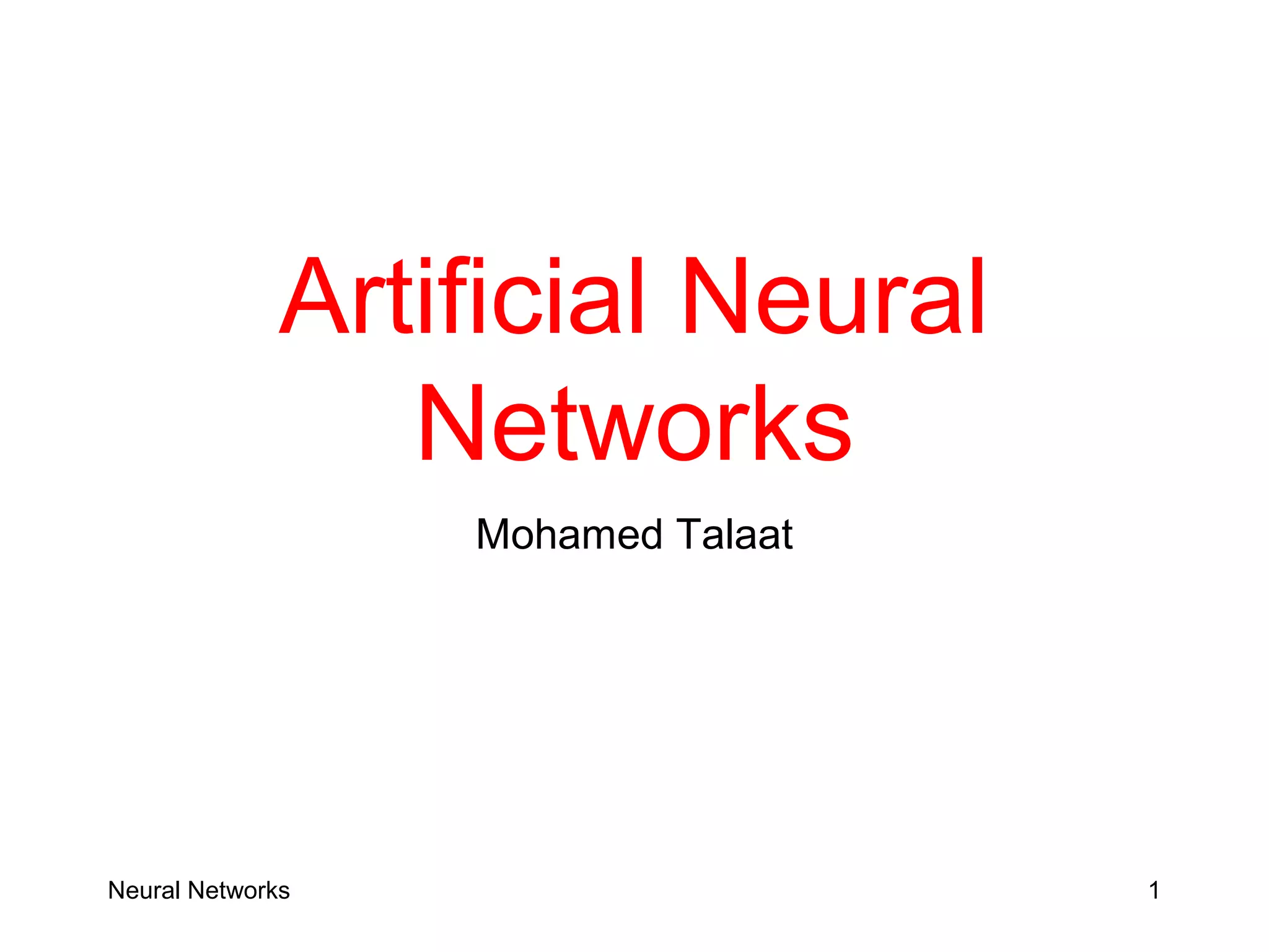 Artificial Neural Networks - ANN | PPT