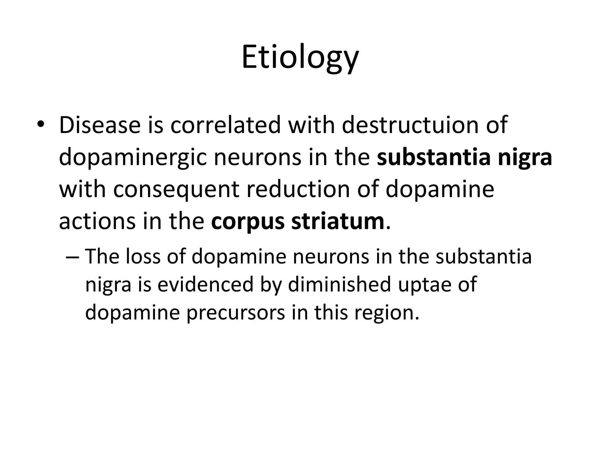 Pathophysiology of Parkinsonism | PPTX