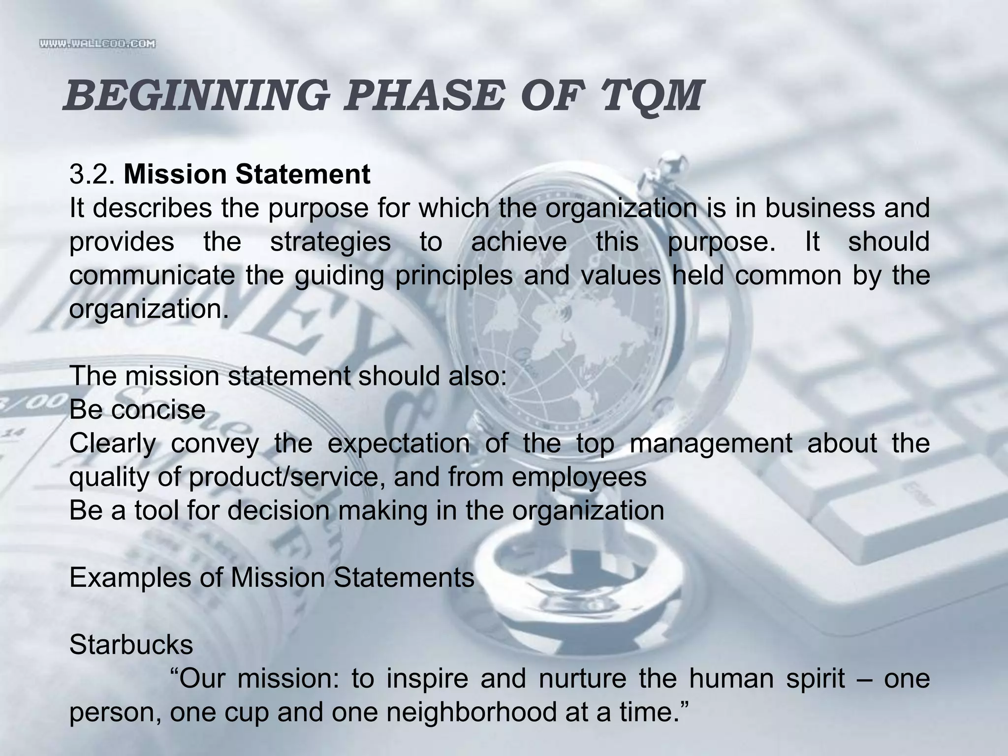 Tqm implementation | PPTX