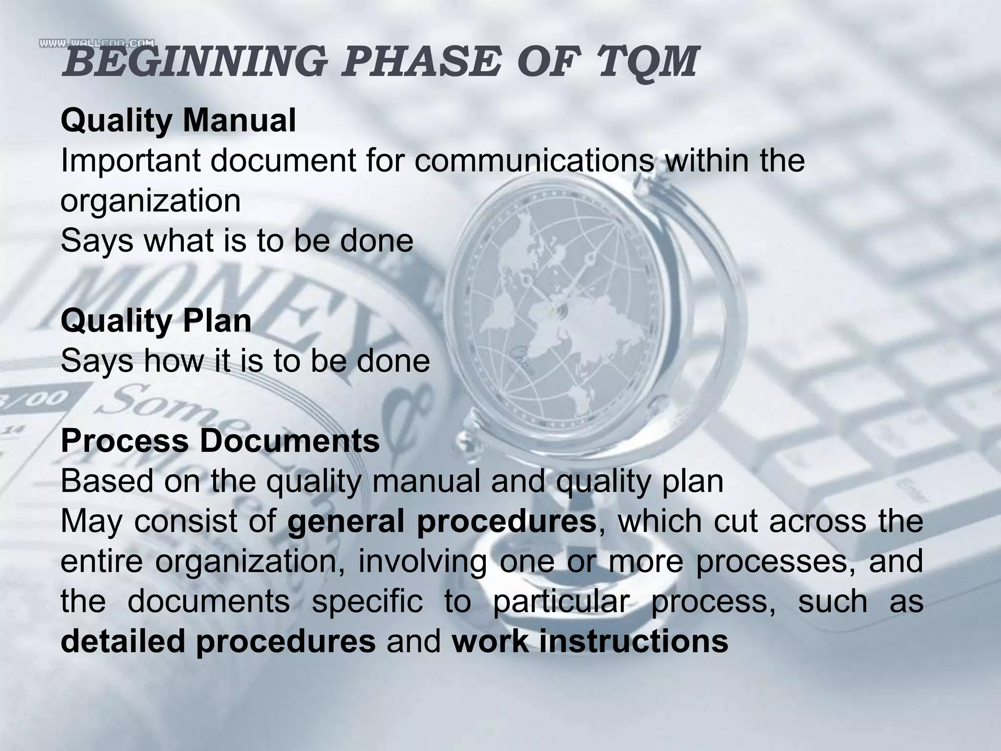 Tqm implementation | PPTX