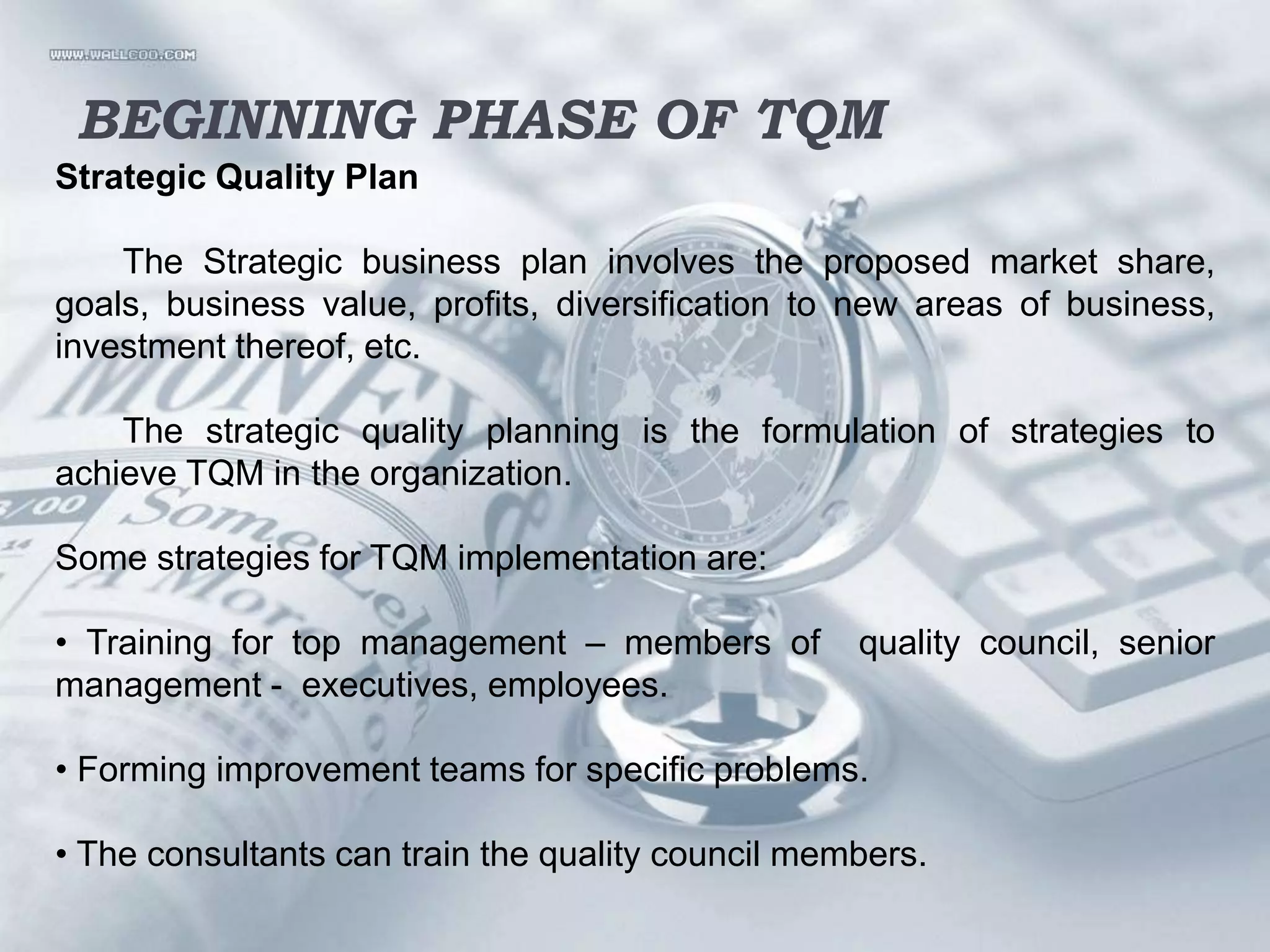 Tqm implementation | PPTX
