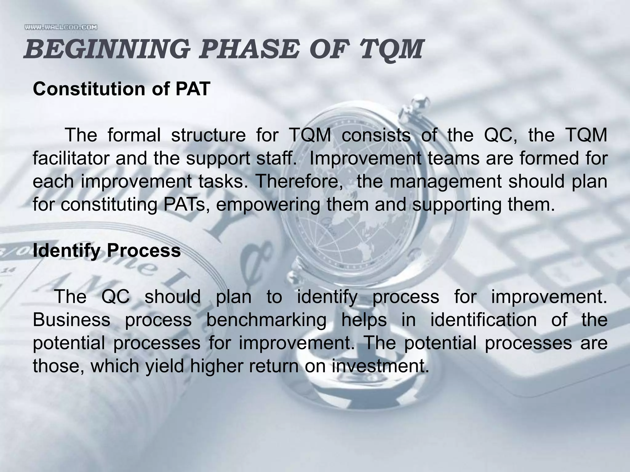 Tqm implementation | PPTX