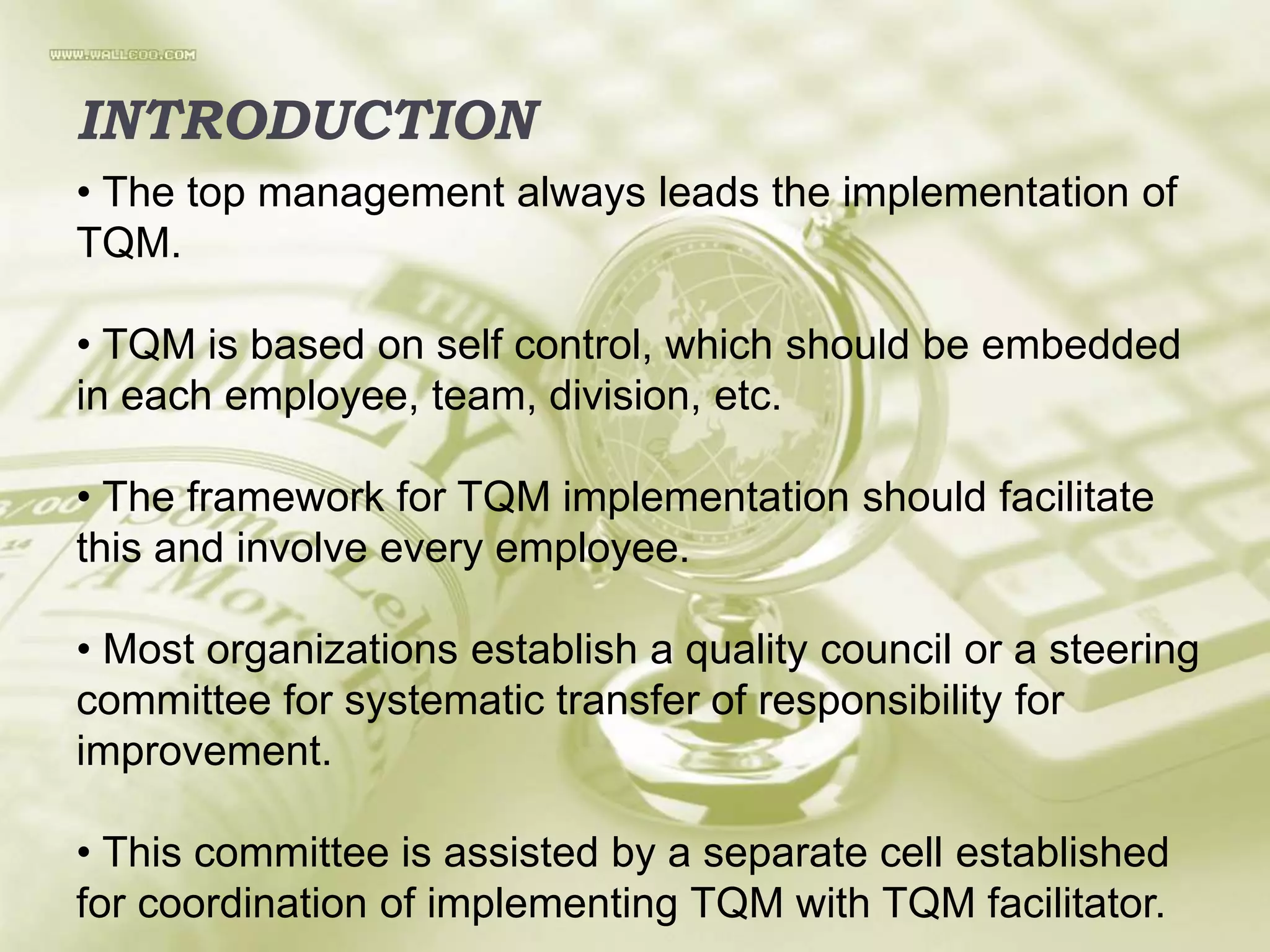 Tqm implementation | PPTX