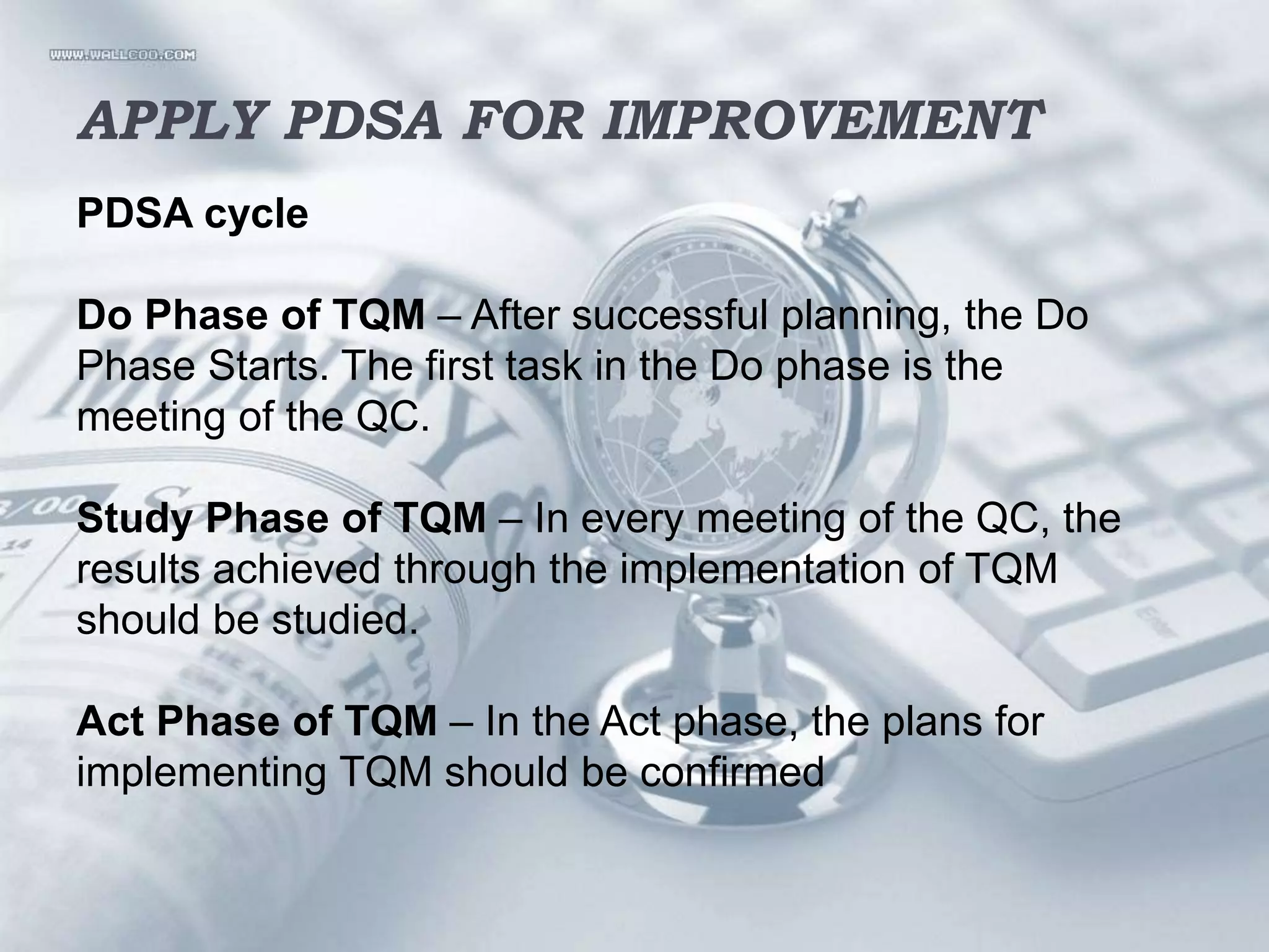Tqm implementation | PPTX