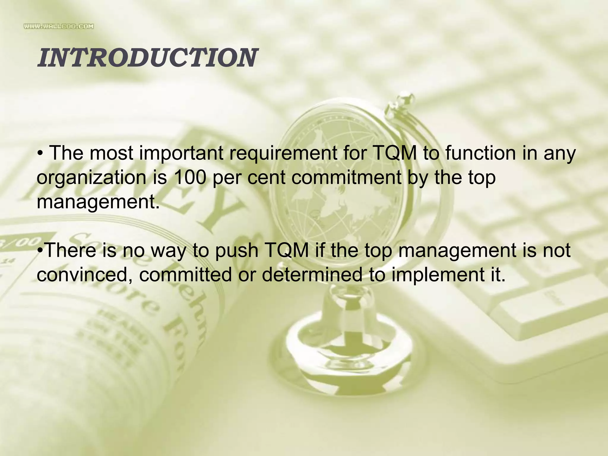 Tqm implementation | PPTX