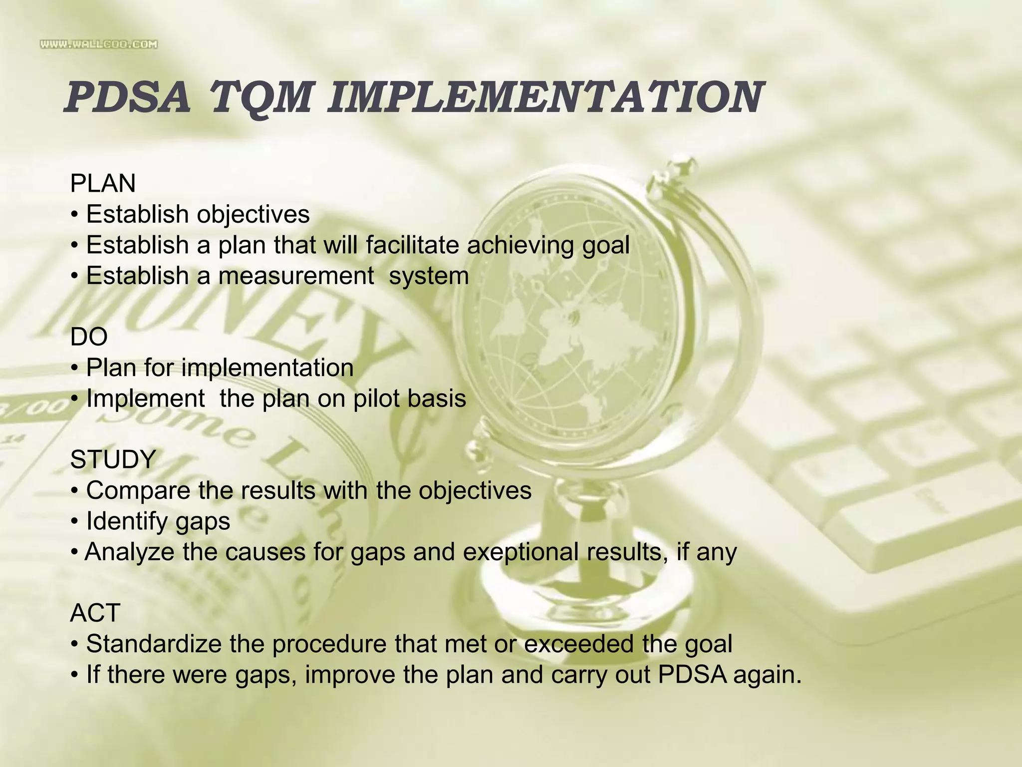 Tqm implementation | PPTX
