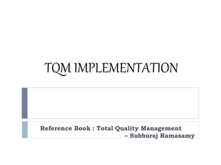 Tqm implementation | PPTX