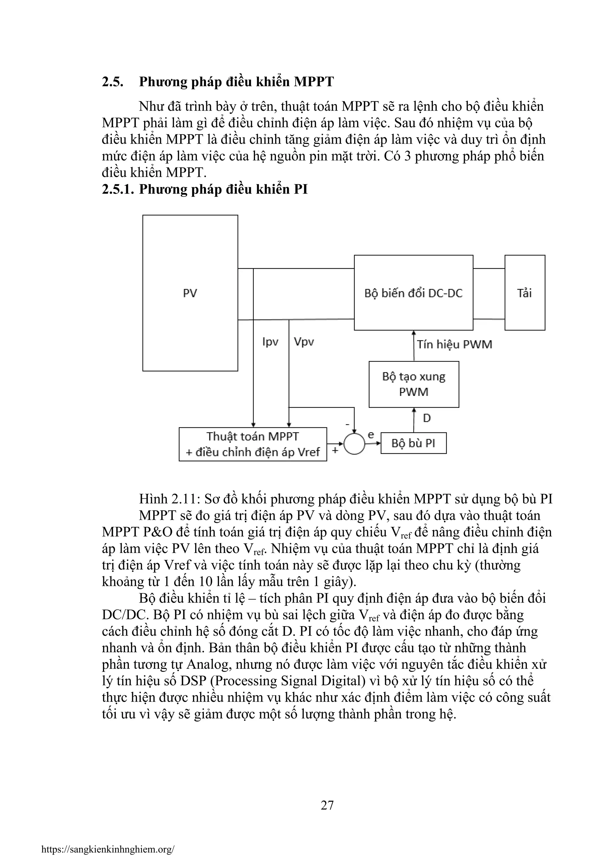 Đồ án Năng lượng mặt trời đi sâu tìm hiểu thuật toán P&O bám điểm công suất cực đại cho pin mặt ...