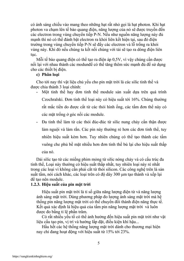 Đồ án Năng lượng mặt trời đi sâu tìm hiểu thuật toán P&O bám điểm công suất cực đại cho pin mặt ...