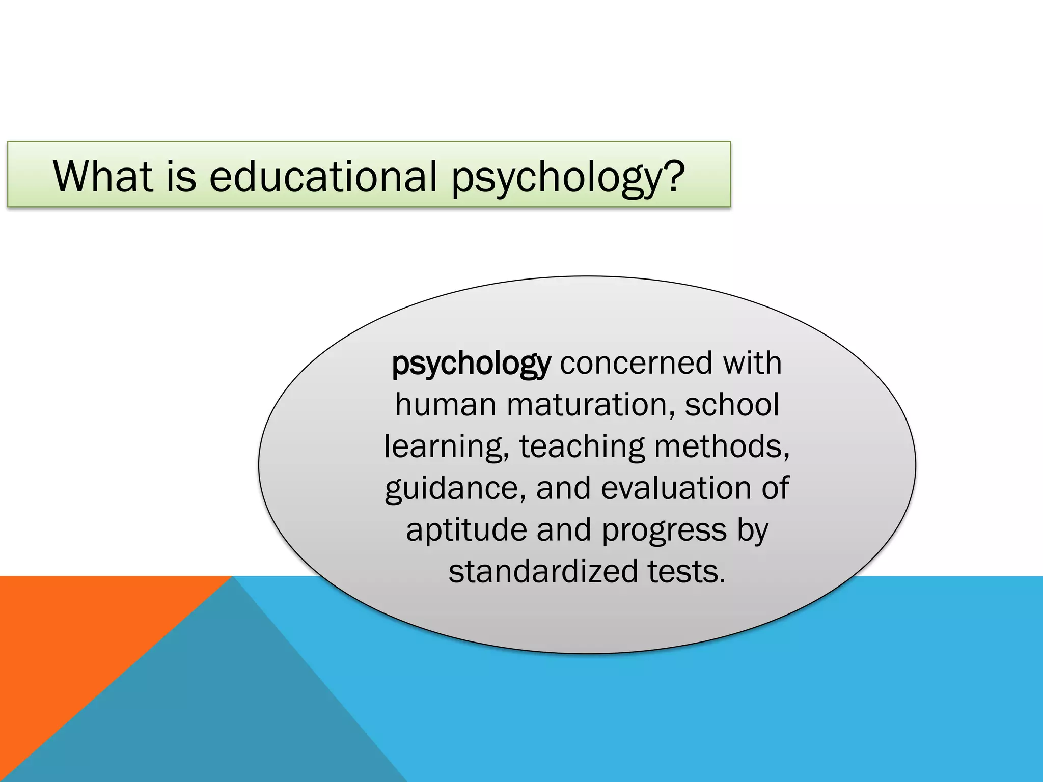 EDUCATIONAL PSYCHOLOGY | PPT