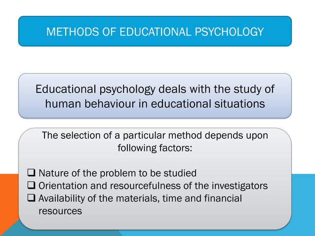 EDUCATIONAL PSYCHOLOGY | PPT