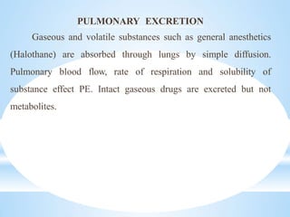 n NON RENAL EXCRETION OF DRUGS.pptx biopharmaceutics | PPTX