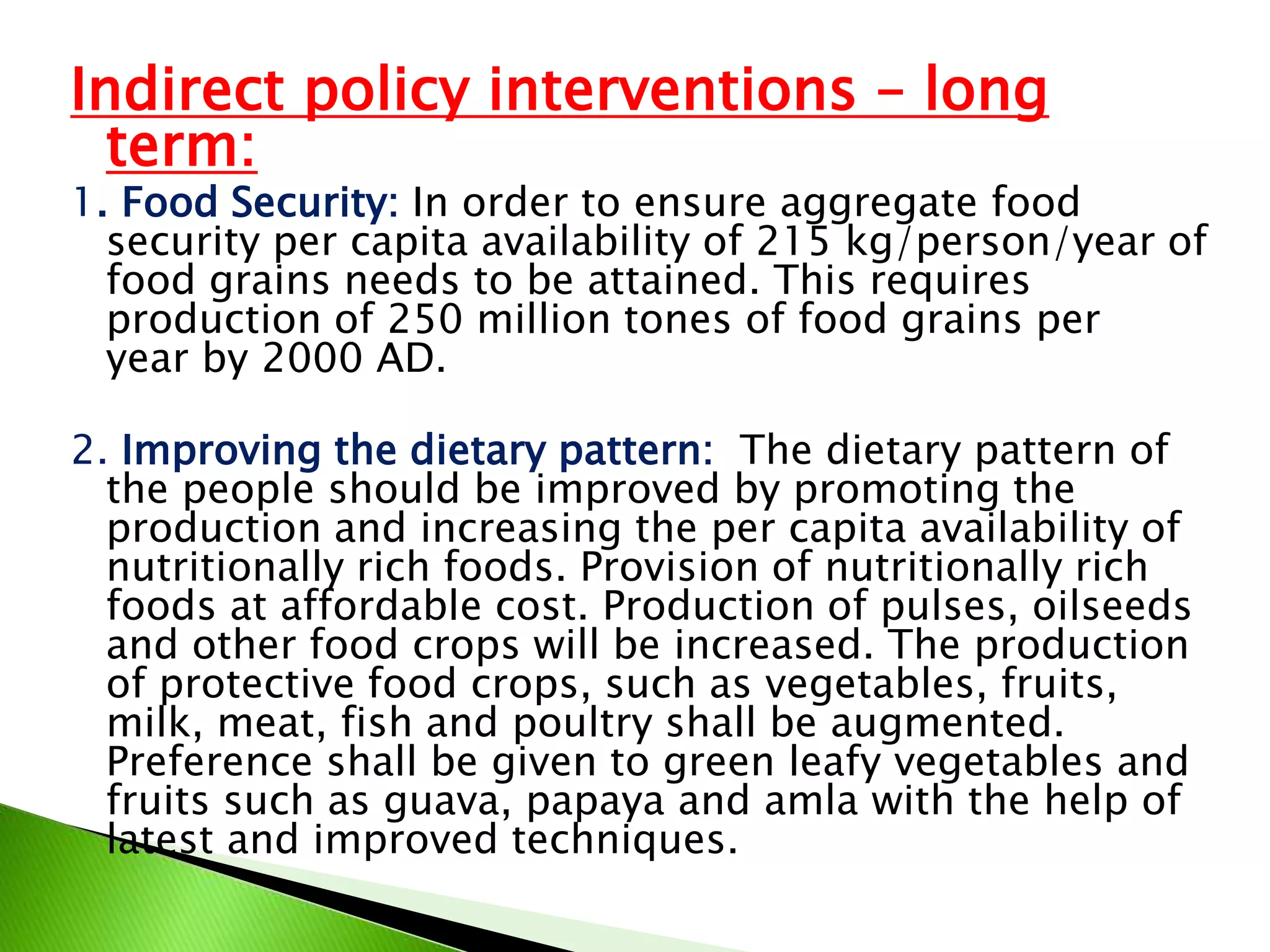 National nutritional Policy | PPTX