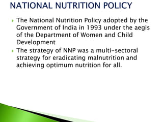 National nutritional Policy | PPTX