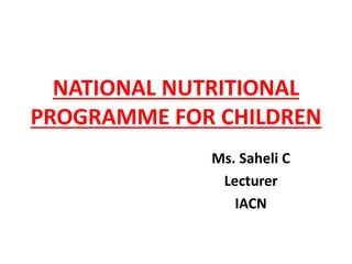 National nutritional programme (NNP) | PPT