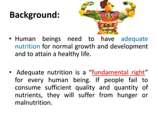 National Nutrition Policy: Dr. Anuj | PPTX