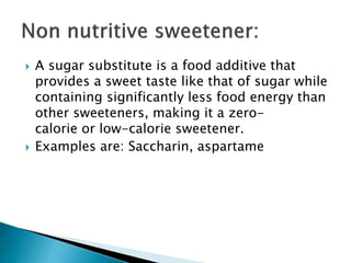 Non-Nutritive Sweetners | PPTX