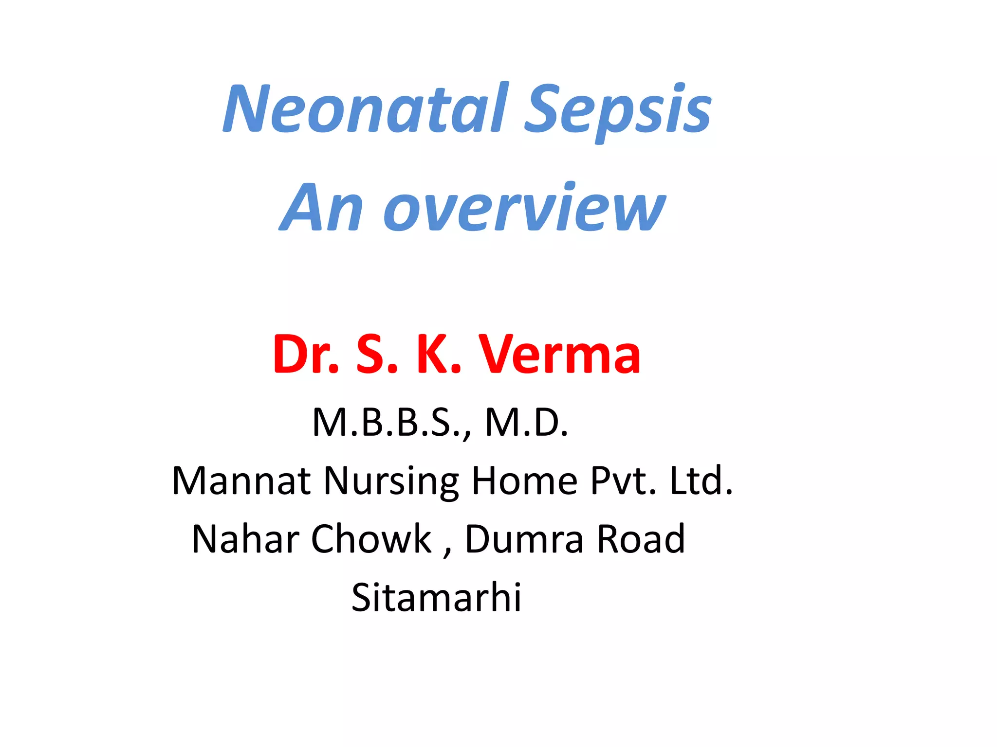 Neonatal sepsis | PPT