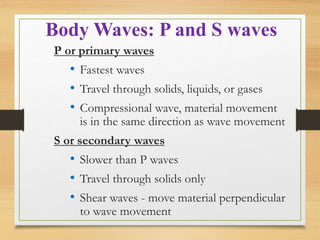 Earthquake waves and types of faults caused by earthquake | PPTX