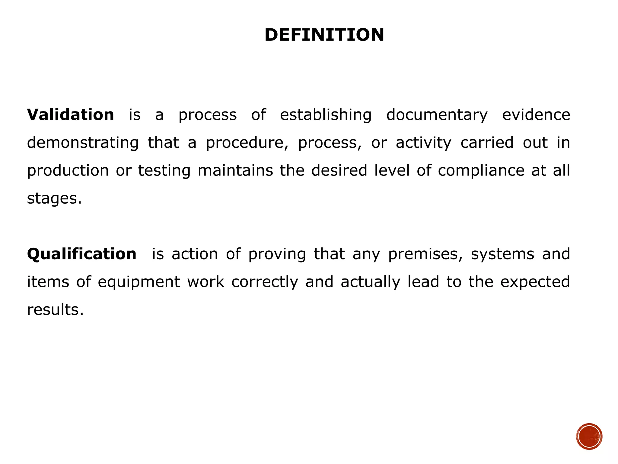 Validation documents | PPT