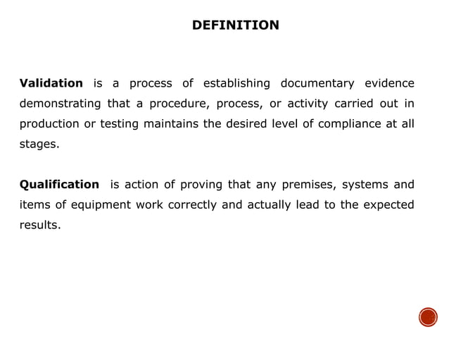 Validation documents | PPT