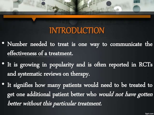 NNT: Number Needed to Treat | PPTX