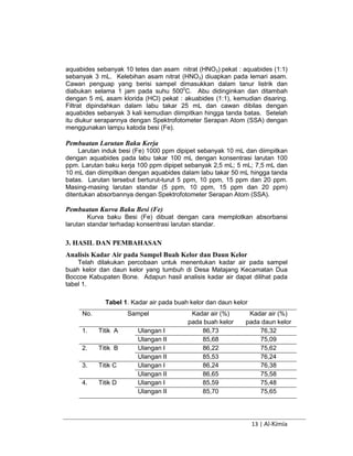 Analisis Kandungan Zat Besi pada buah kelor dan daun kelor .pdf