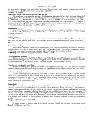 No 10. growth and yield trial of 16 rice varieties under system of rice intensification | PDF