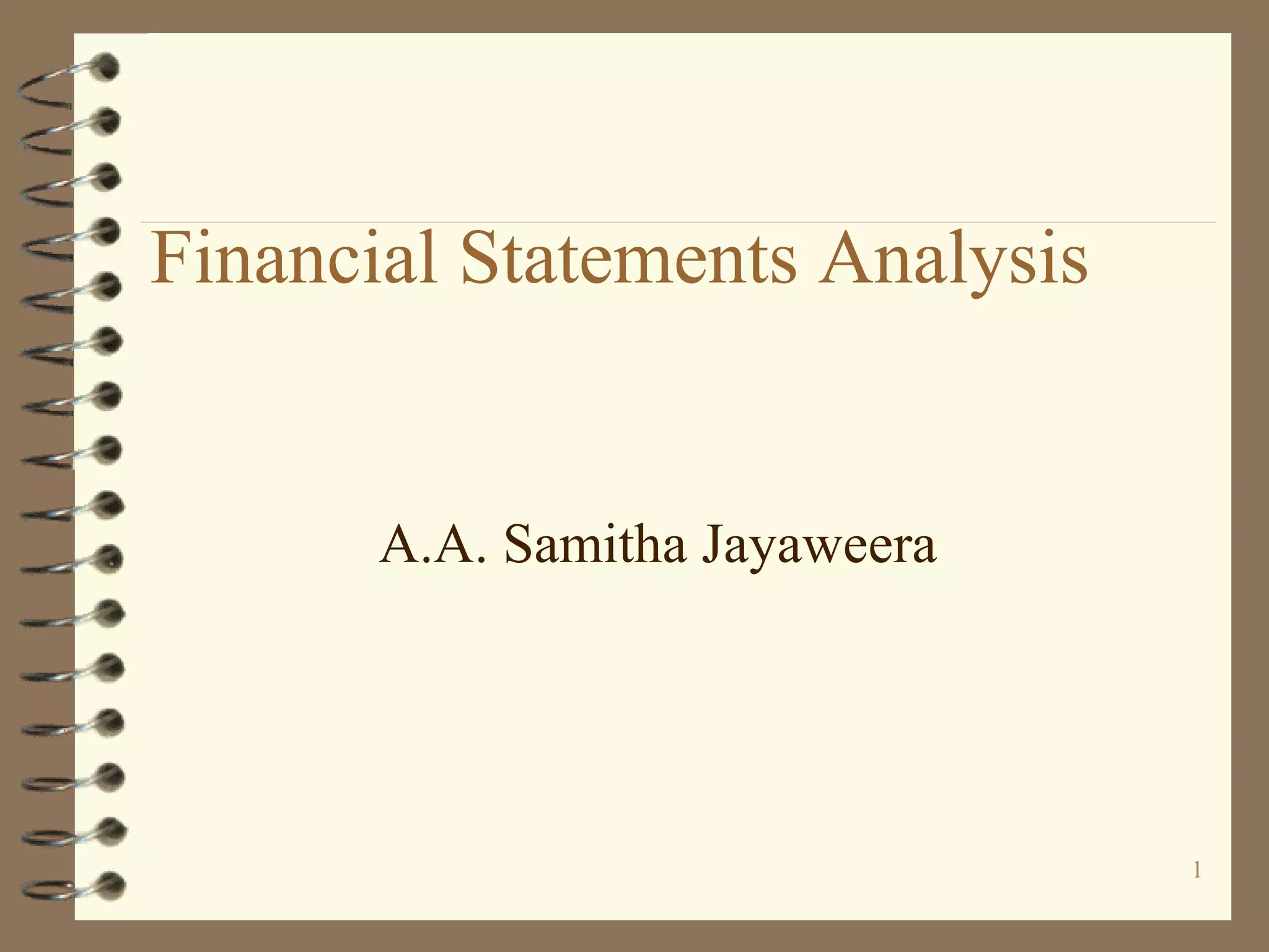 Financial analysis | PPT