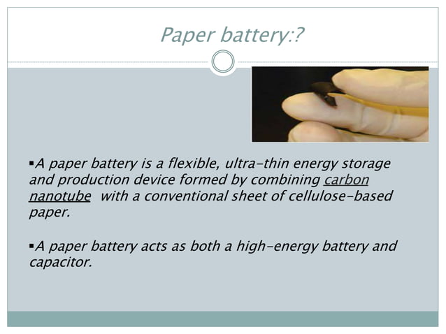 paper battery | PPT
