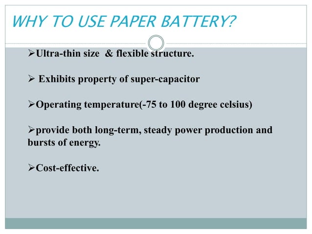 paper battery | PPT