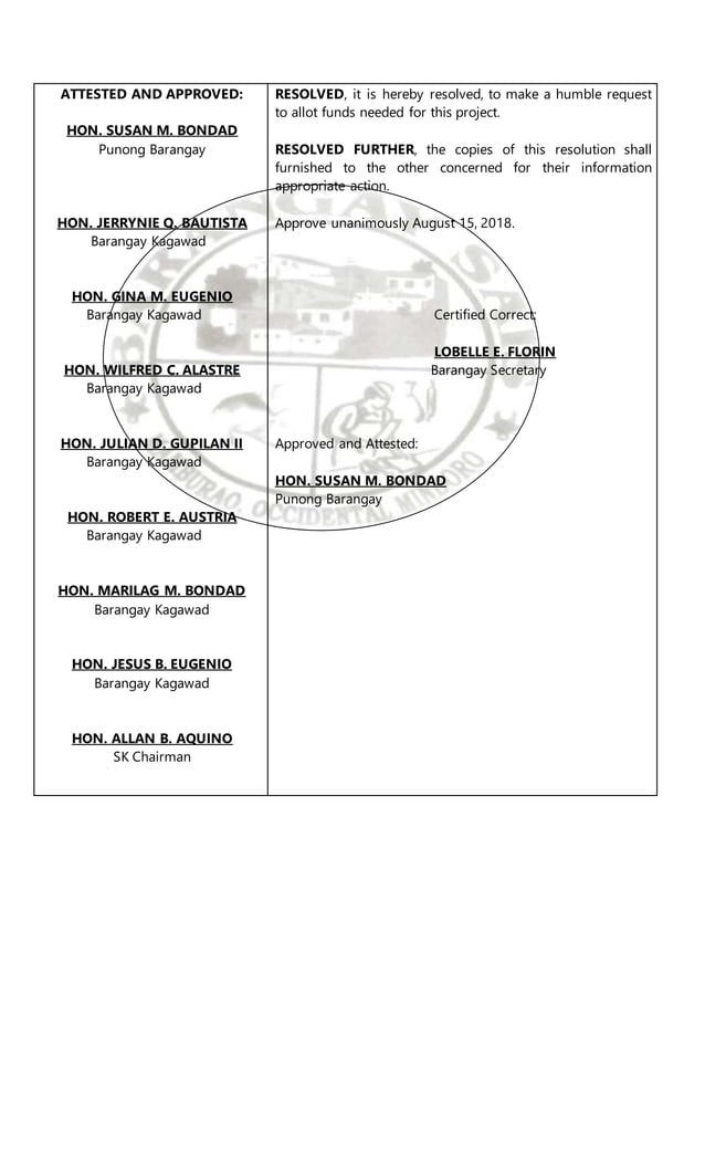 BRGY. 6 RESOLUTION NO. 26 Series of 2019 BADAC | DOCX | Substance Abuse ...