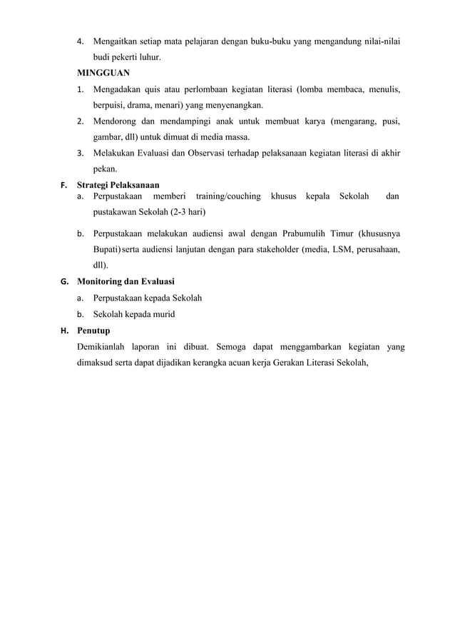 Program Literasi Sekolah | PDF