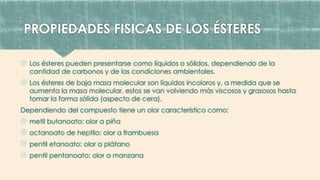 Ésteres química organica química ambiental | PPTX
