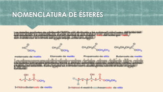Ésteres química organica química ambiental | PPTX
