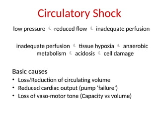 Circulatory Shock power point presentation | PPTX