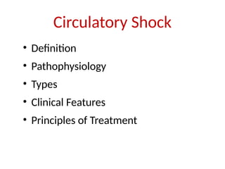 Circulatory Shock power point presentation | PPTX