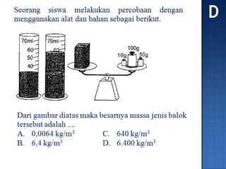 No.2 soal un 2012 fisika massa jenis | PDF