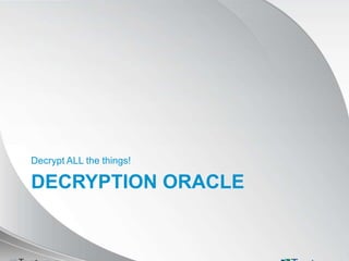 No-Knowledge Crypto Attacks | PPTX | Programming Languages | Computing