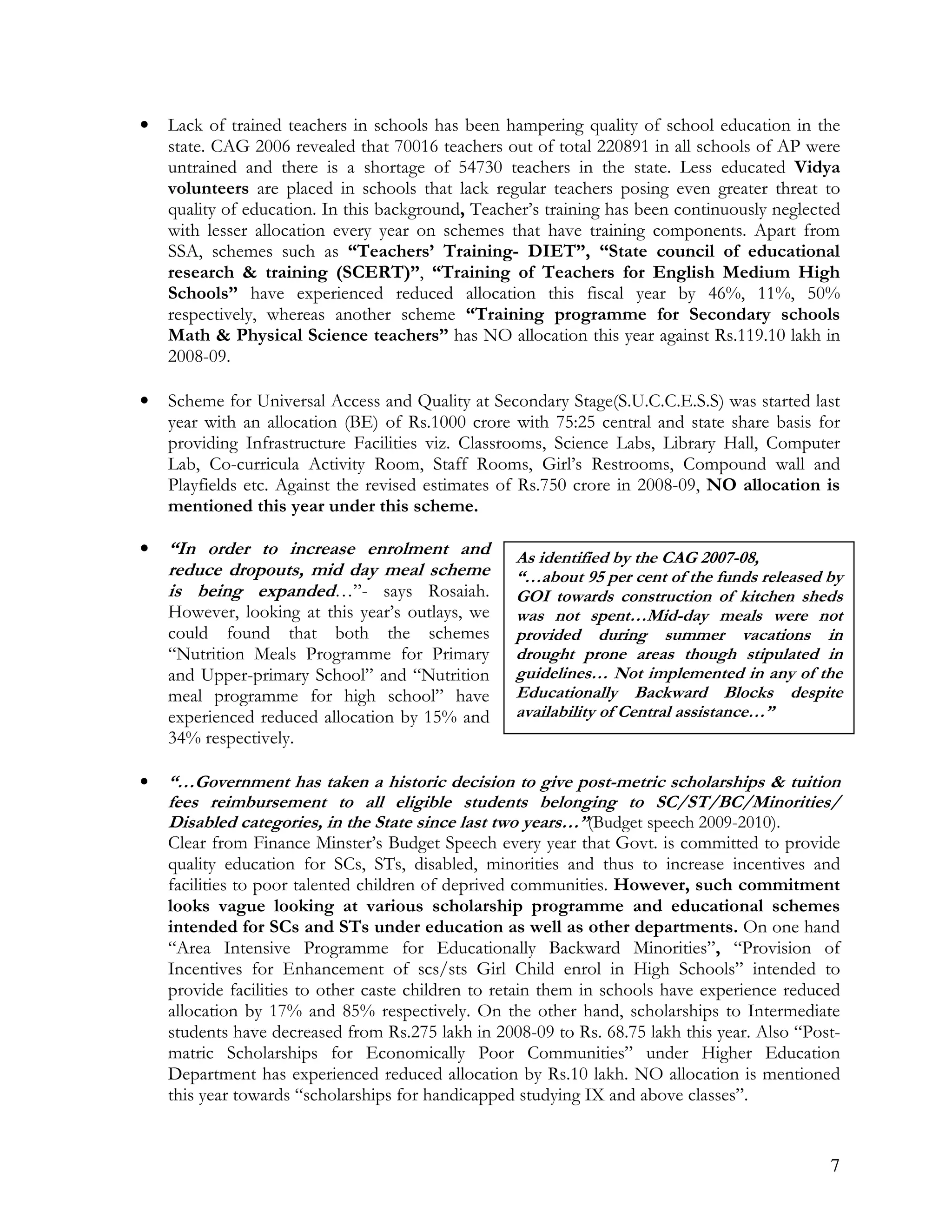 Andhra Pradesh State Budget 2009-2010 A first glance | PDF