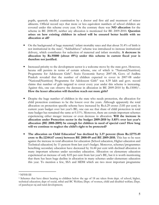 Andhra Pradesh State Budget 2009-2010 A first glance | PDF